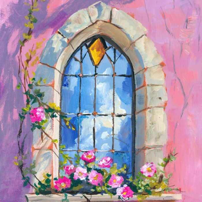 Chapel’s Garden Window – Academy of Fine Art and Acrylic Painting