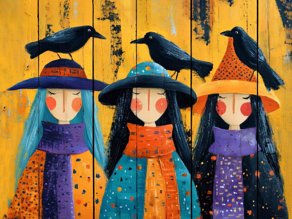 Whimsical Witches and Crows – Academy of Fine Art and Acrylic Painting