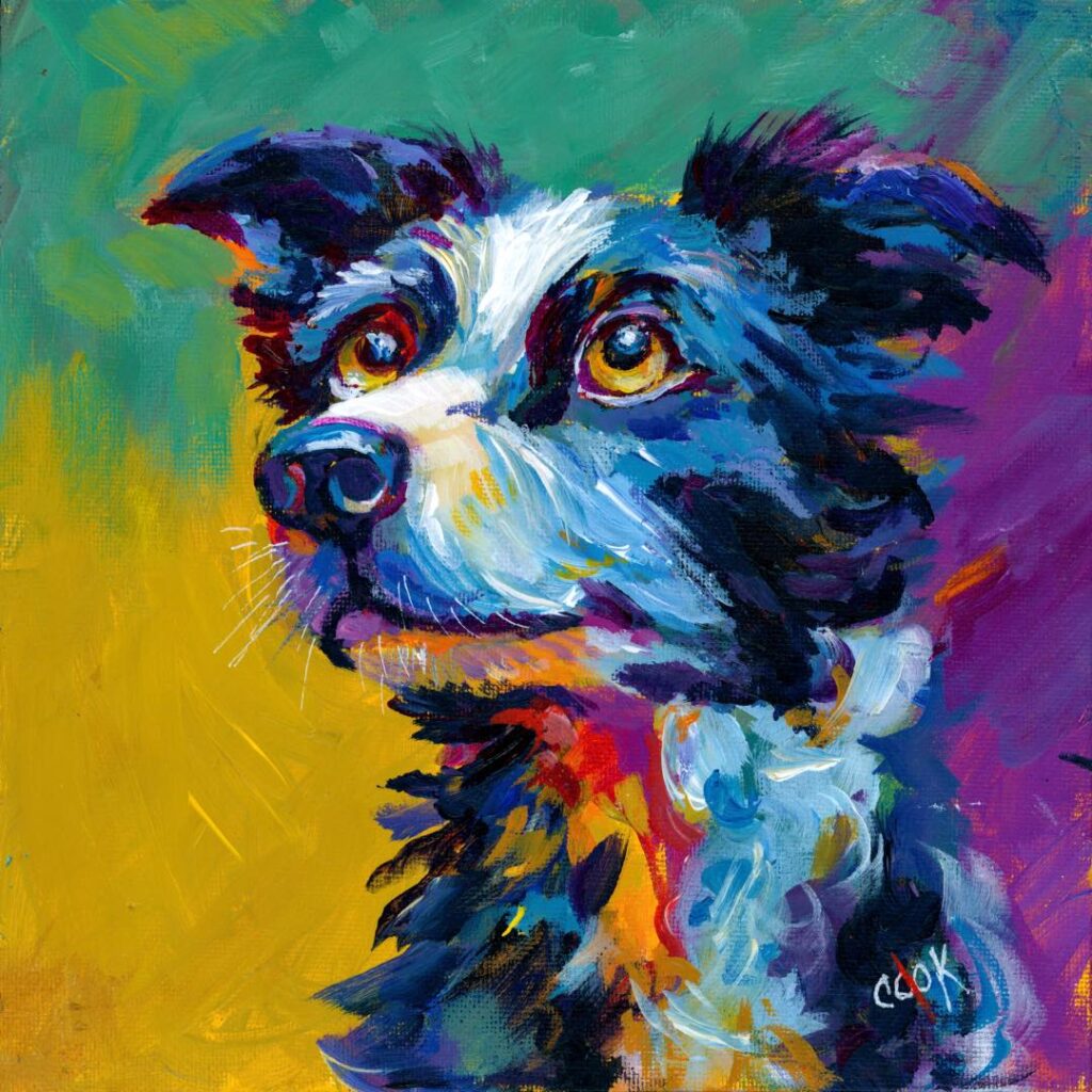 Scruffy The Dog Portrait – Academy of Fine Art and Acrylic Painting