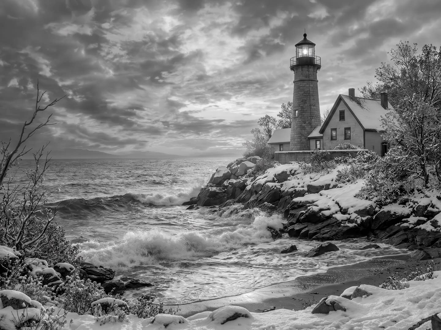 Lighthouse at Sunset – OG References – Academy of Fine Art and Acrylic ...